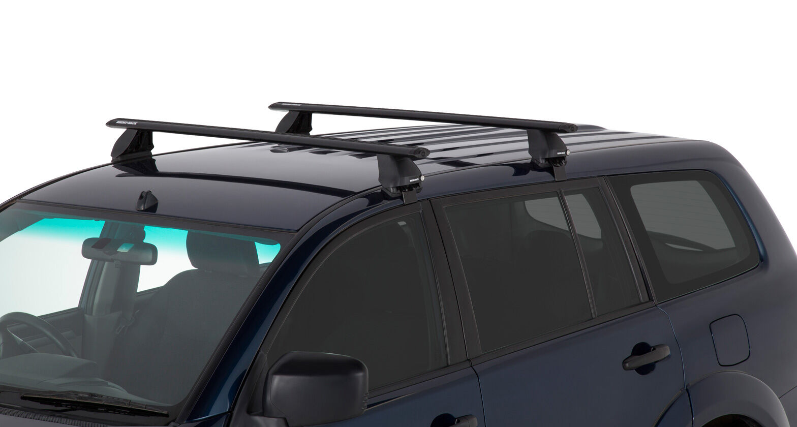 Rhino Vortex Black 2 Bar Roof Rack for MITSUBISHI Challenger PB 4dr SUV ...
