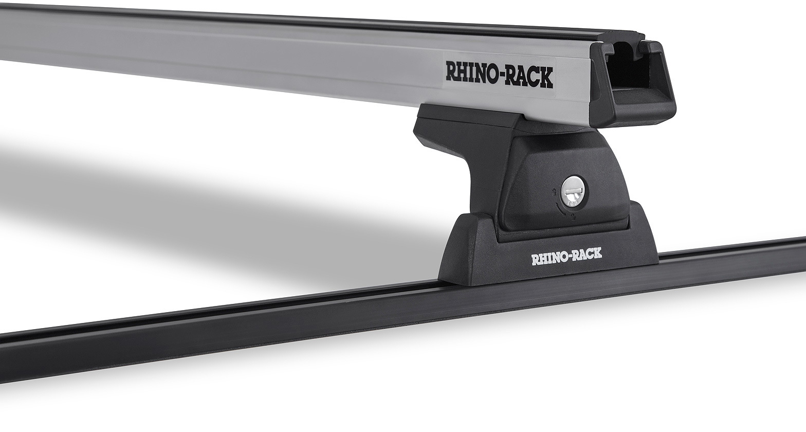 Rhino HD RLT600 Trackmount Silver 1 Bar Roof Rack for FORD F250 4dr Ute ...