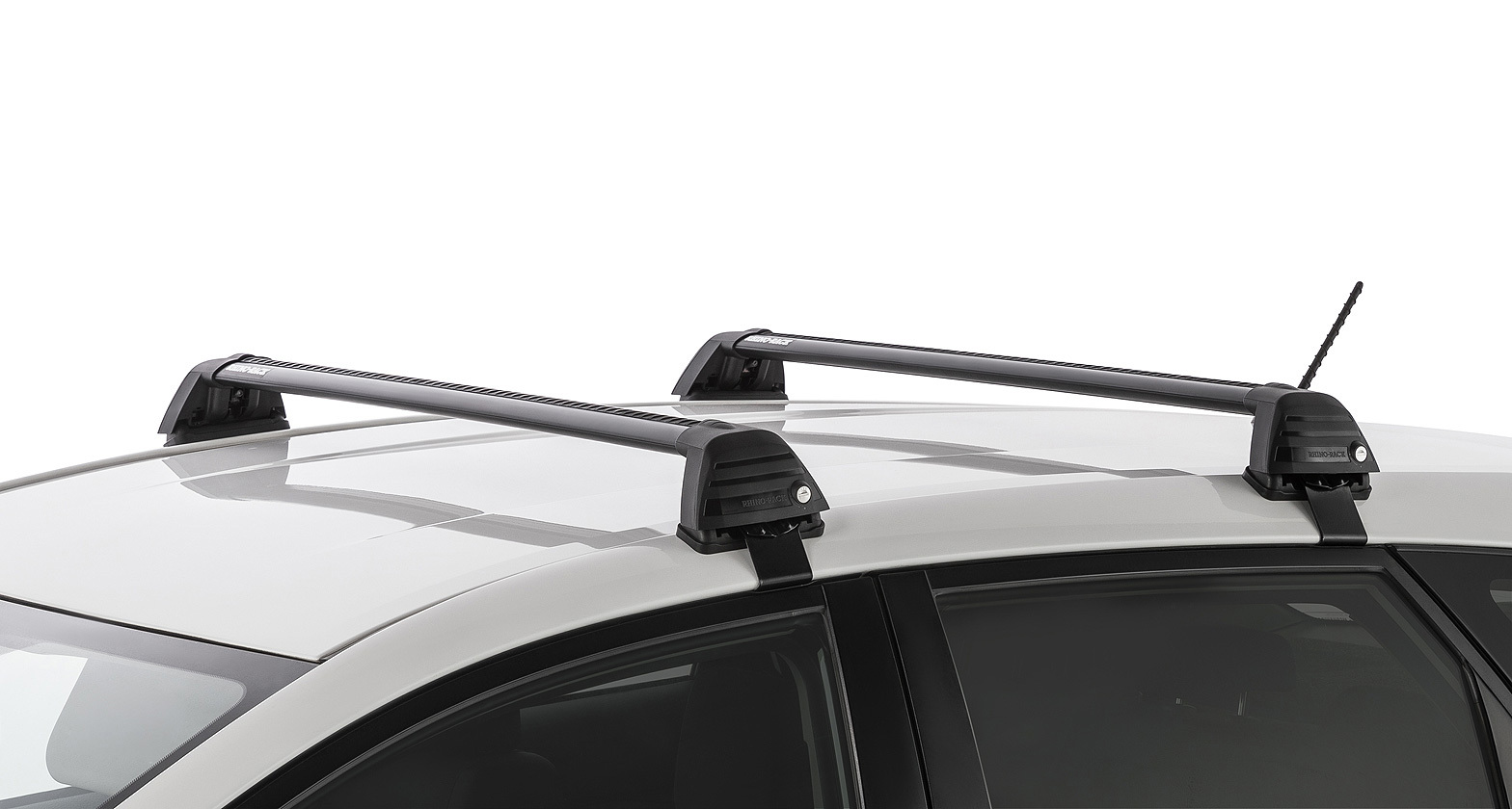 Rhino Vortex ROC25 Flush Black 2 Bar Roof Rack for MITSUBISHI ...