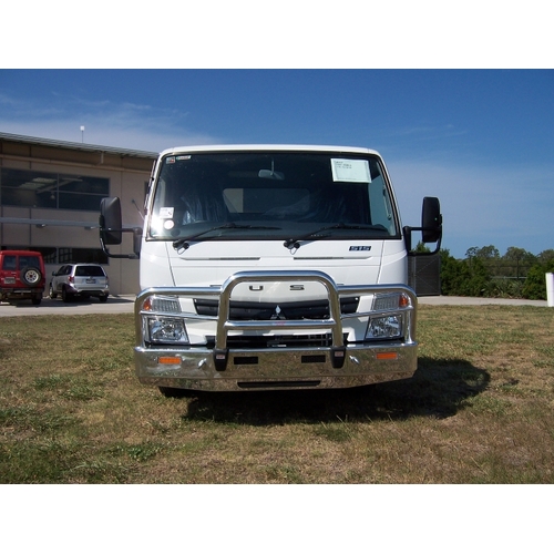 ECB Polished Deluxe 3 BullBar to suit Fuso Canter FE Wide Cab 2012 ...