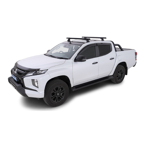 Rhino JB0870 Heavy Duty RCH Black 2 Bar Roof Rack for MITSUBISHI Triton ...